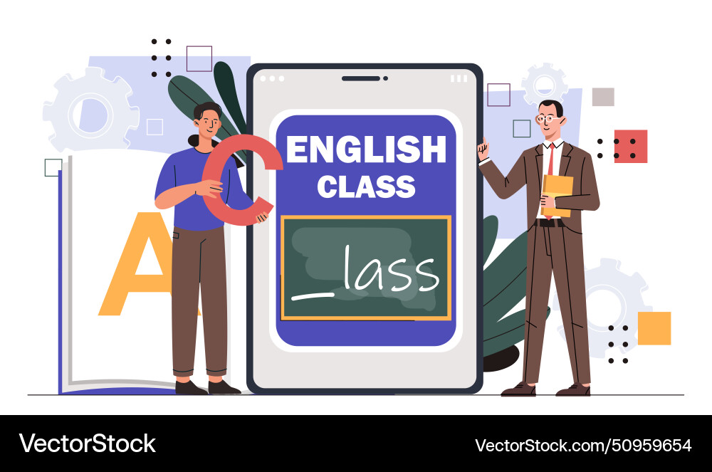 English class concept Royalty Free Vector Image