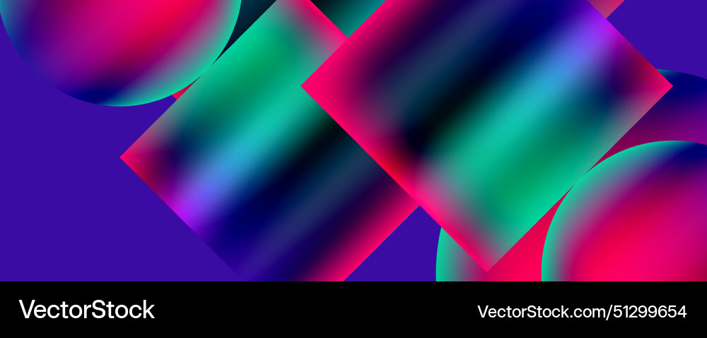 Neon colorful geometric shapes Royalty Free Vector Image