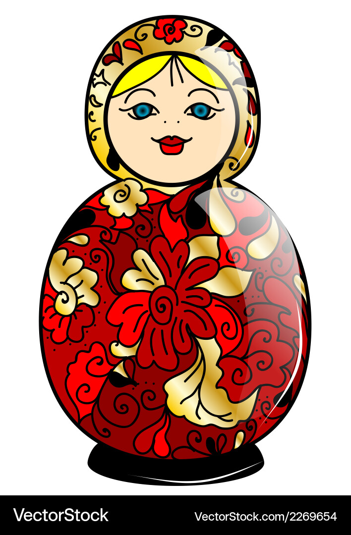 Russian Matryoshka Doll Royalty Free Vector Image