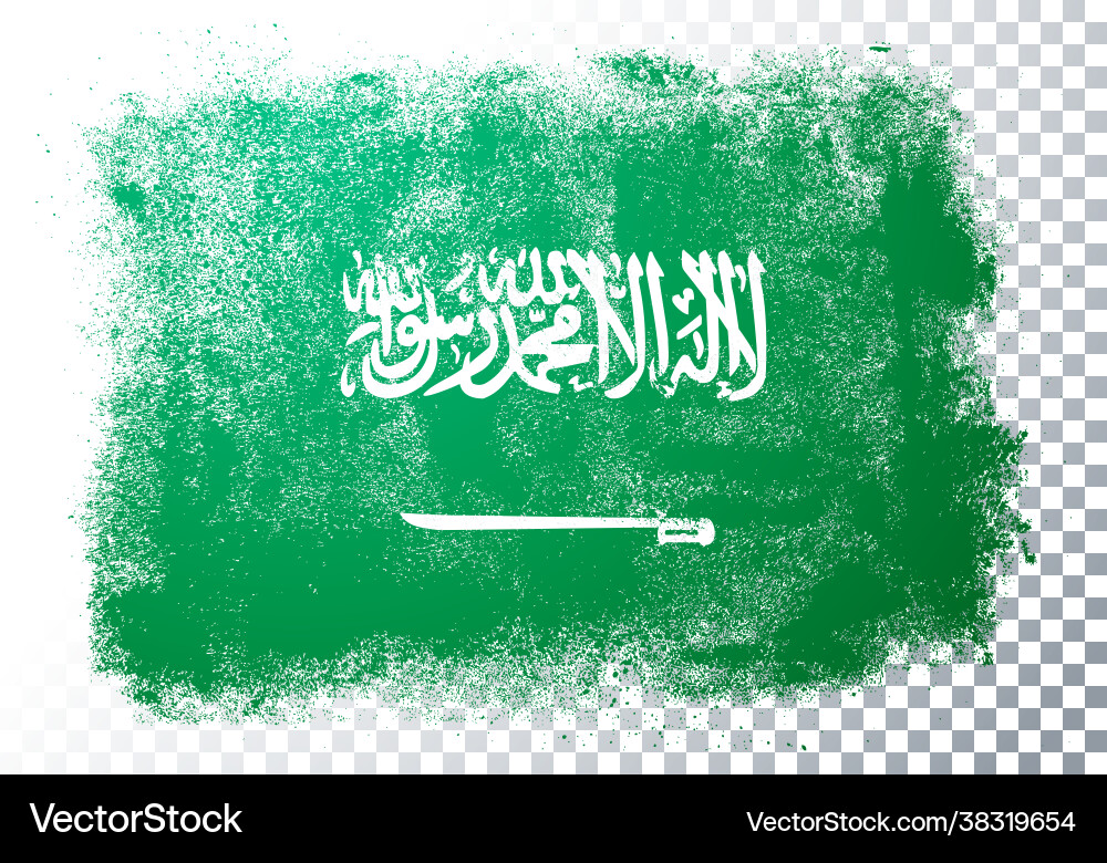 Saudi arabia grunge flag Royalty Free Vector Image
