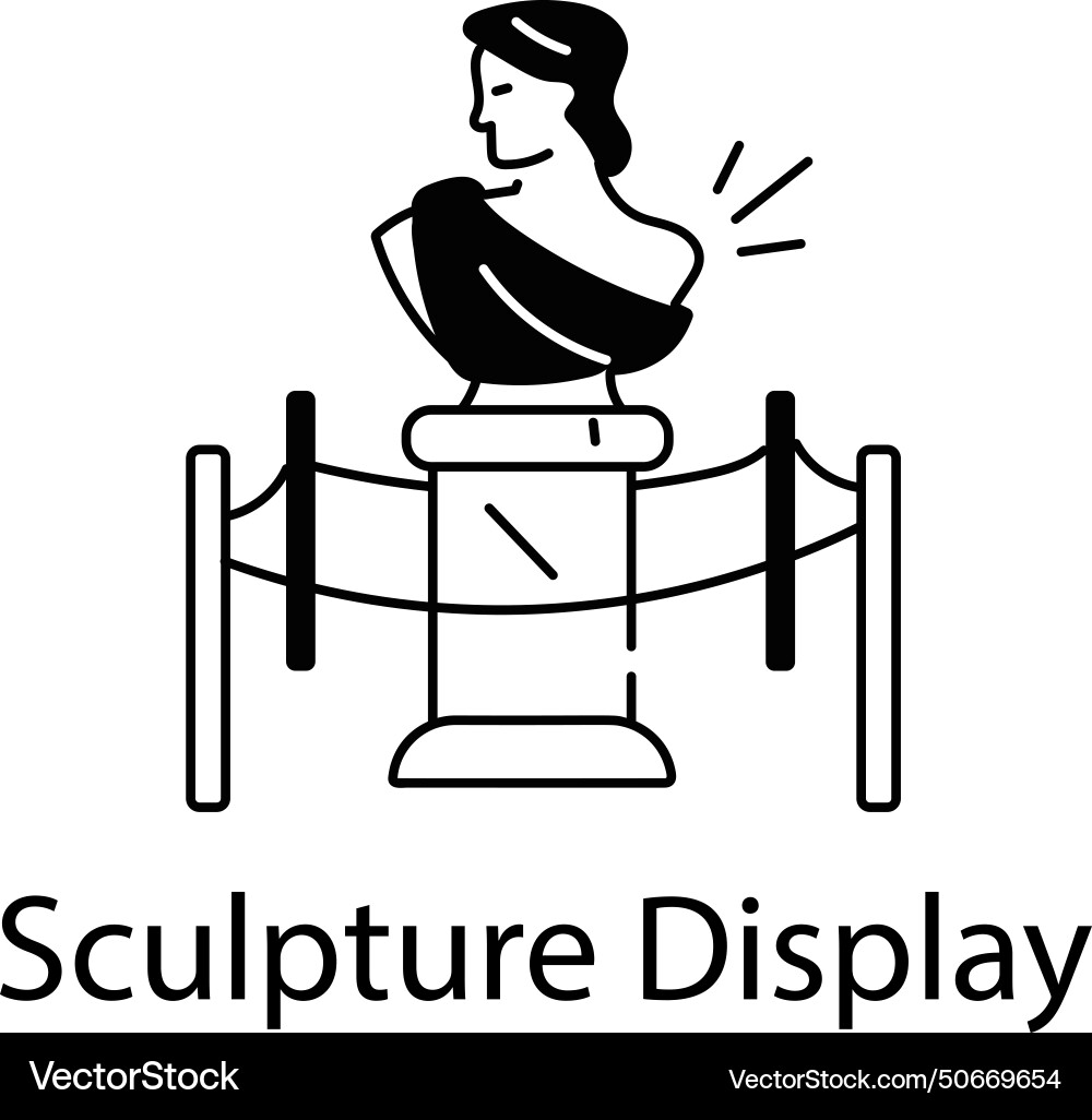 Sculpture display Royalty Free Vector Image - VectorStock