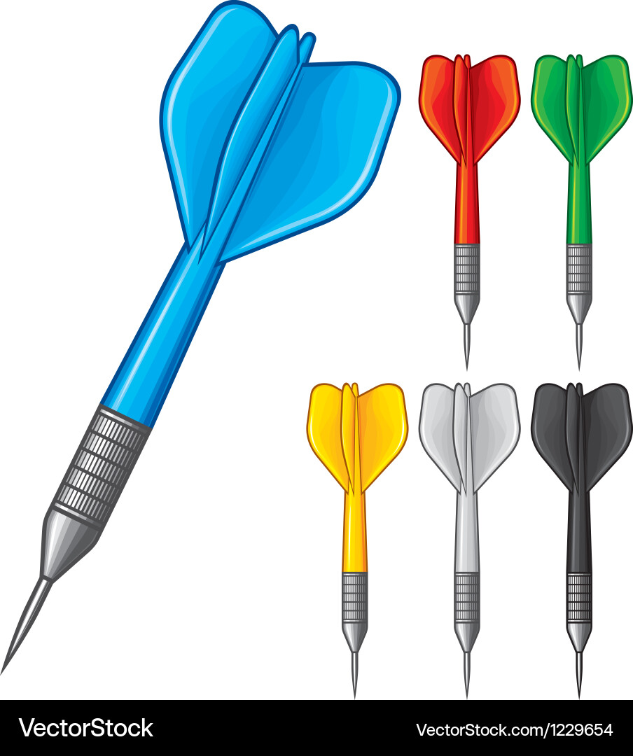 Set of darts Royalty Free Vector Image - VectorStock