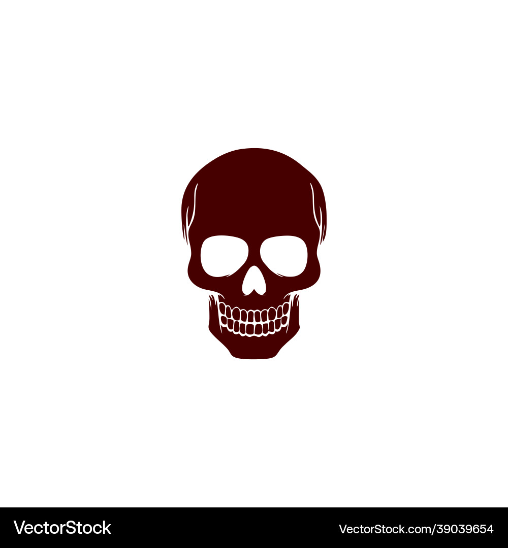 Simple skull template Royalty Free Vector Image