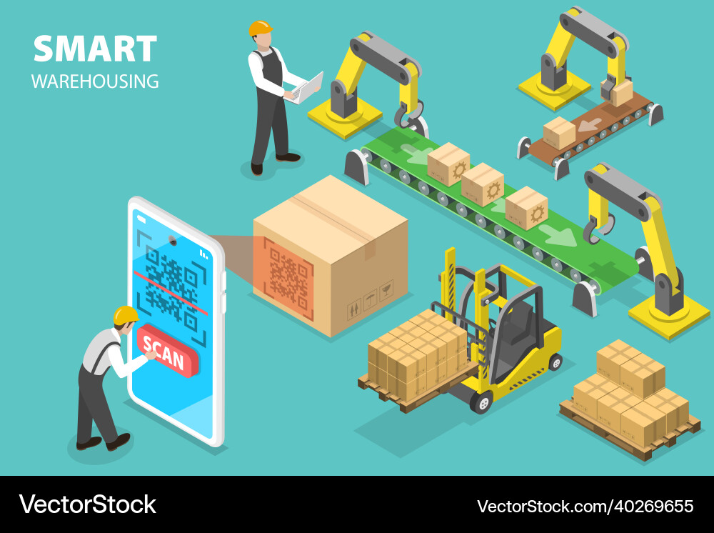 3d isometric flat conceptual Royalty Free Vector Image