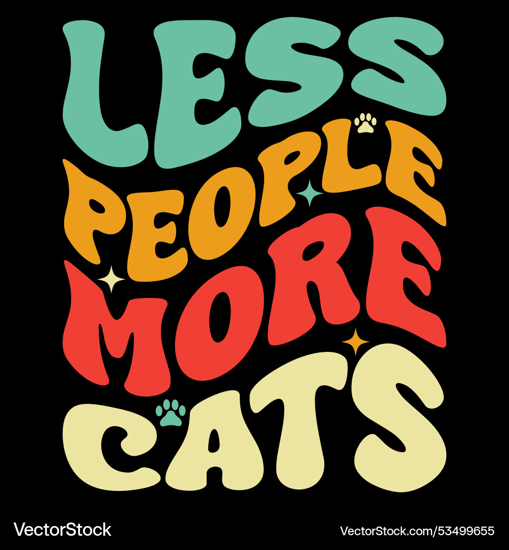 Cat typography and svg t-shirt design Royalty Free Vector