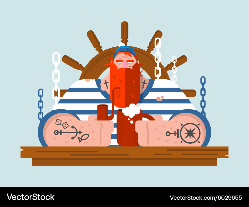 Character sailor Royalty Free Vector Image - VectorStock