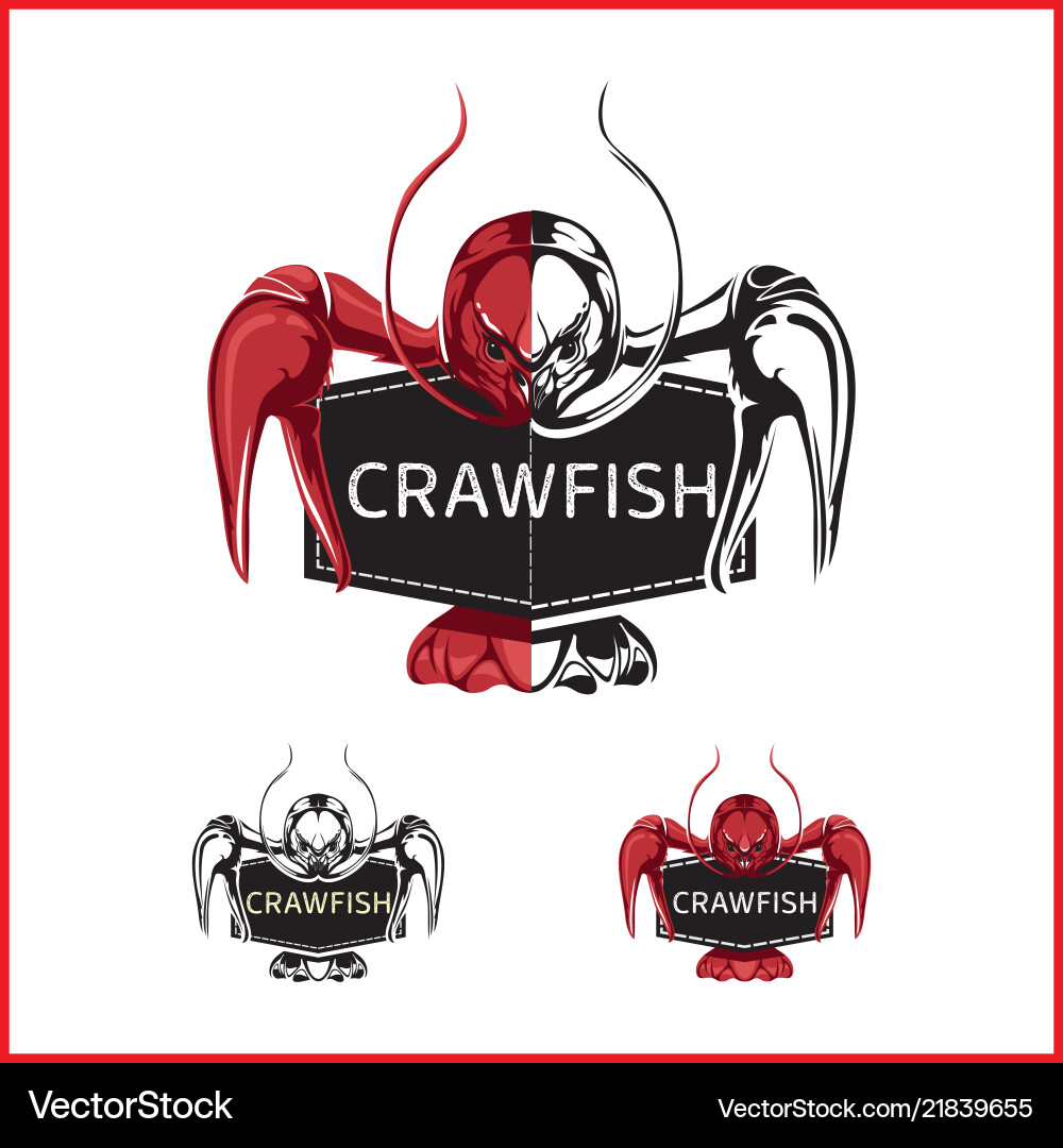 Crawfish Logo - Seafood Illustration Royalty Free Vector