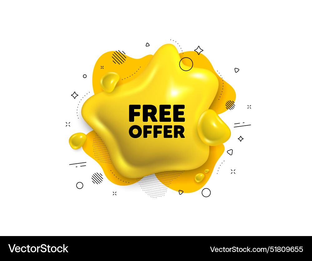 Free offer tag special sign abstract Royalty Free Vector
