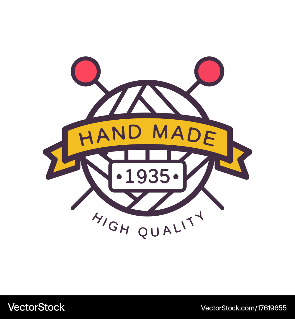 Handmade logo template high quality since 1935 Vector Image
