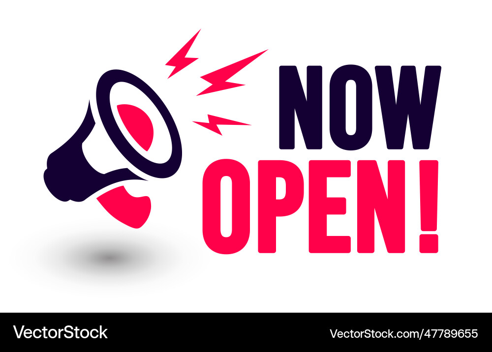 Megaphone Open Sign Icon Royalty Free Vector Image
