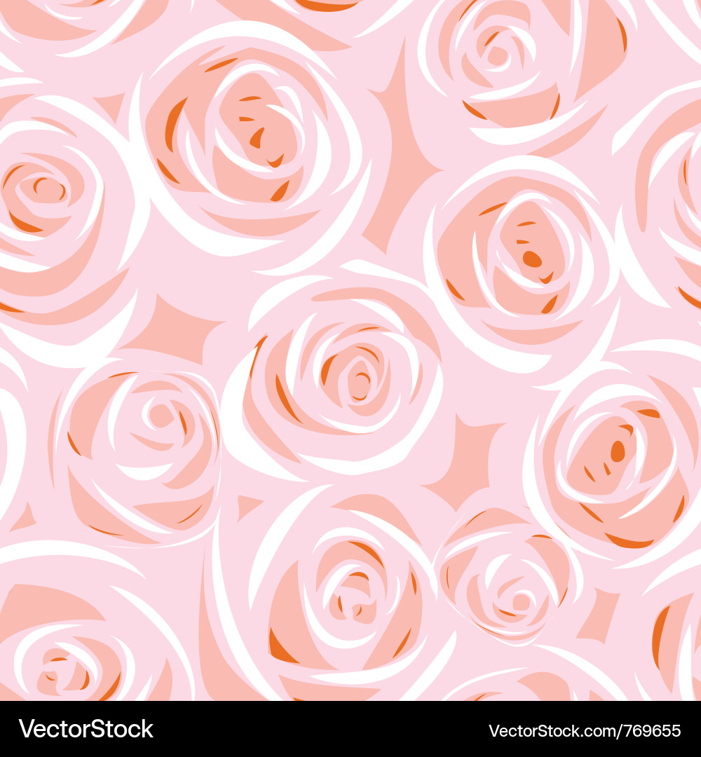 Rose seamless background Royalty Free Vector Image