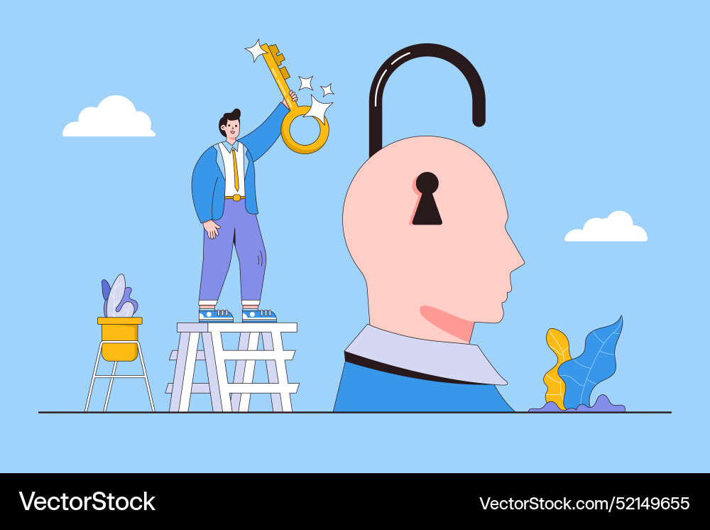 Solving business problem unlock task answer Vector Image