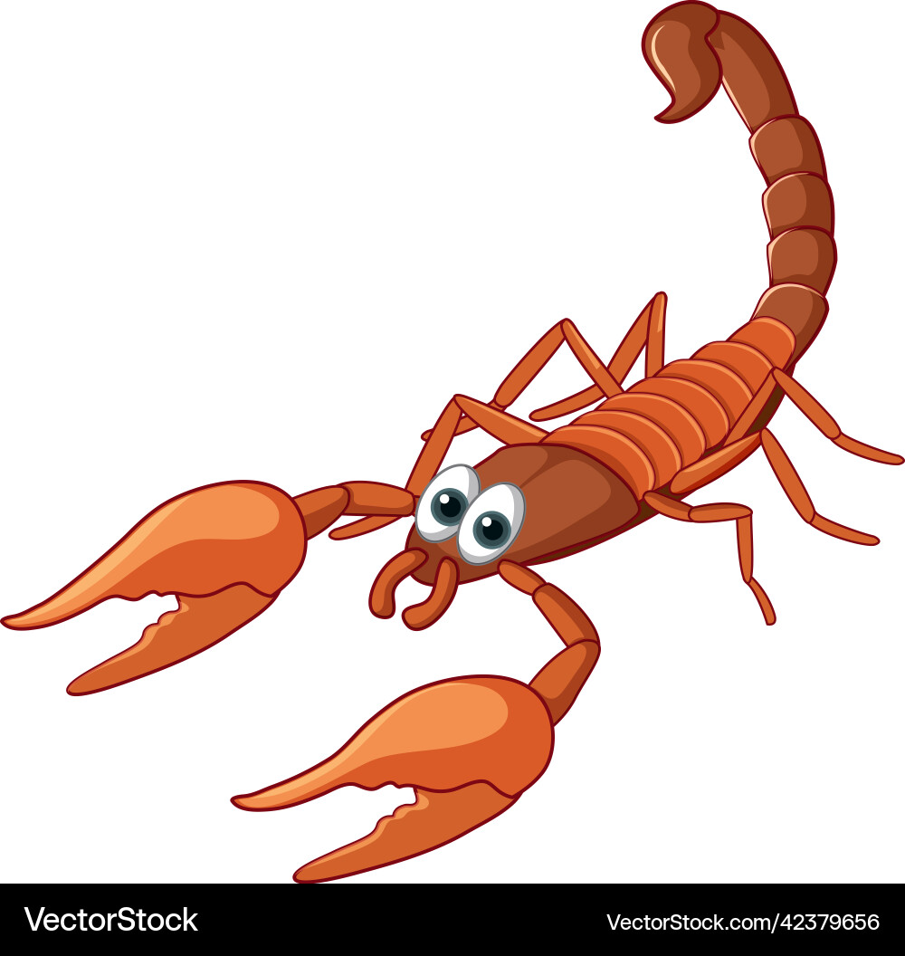 A scorpion animal cartoon character Royalty Free Vector