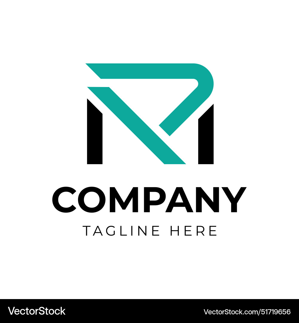 Alphabet letters mr or rm logo monogram Royalty Free Vector