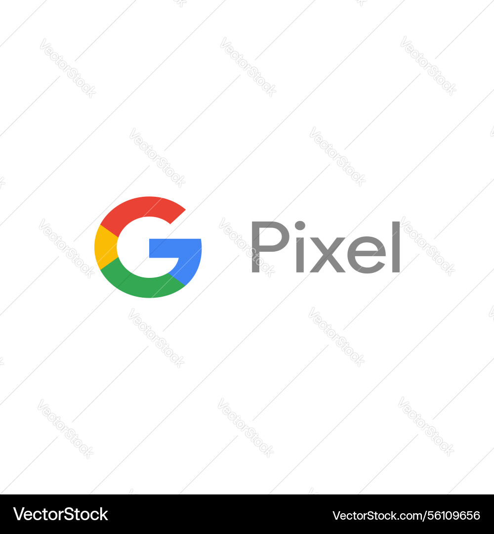 Google pixel mobile company brand official logo Vector Image