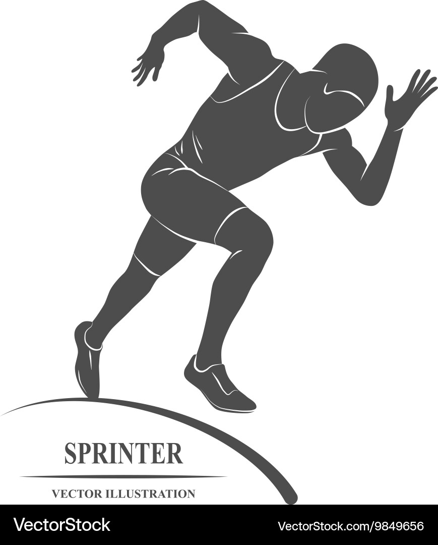 Running sprinter athlete Royalty Free Vector Image
