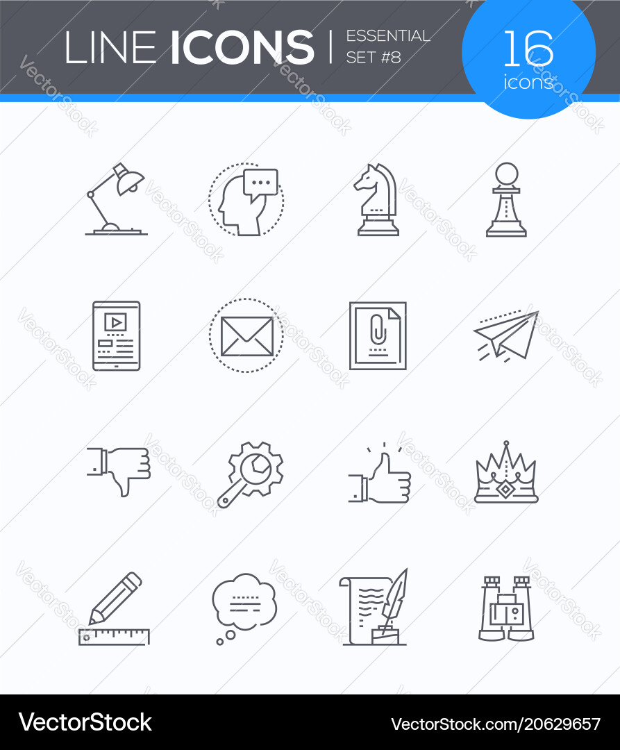 Business concepts - modern line design style icons