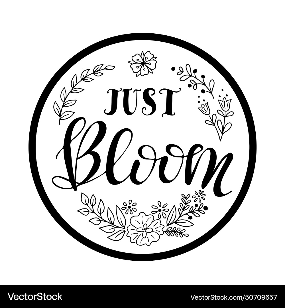 Calligraphic spring compositions with doodles Vector Image