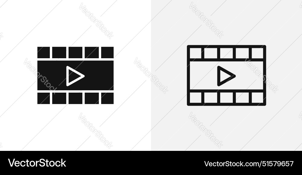 Film icon icon set Royalty Free Vector Image - VectorStock