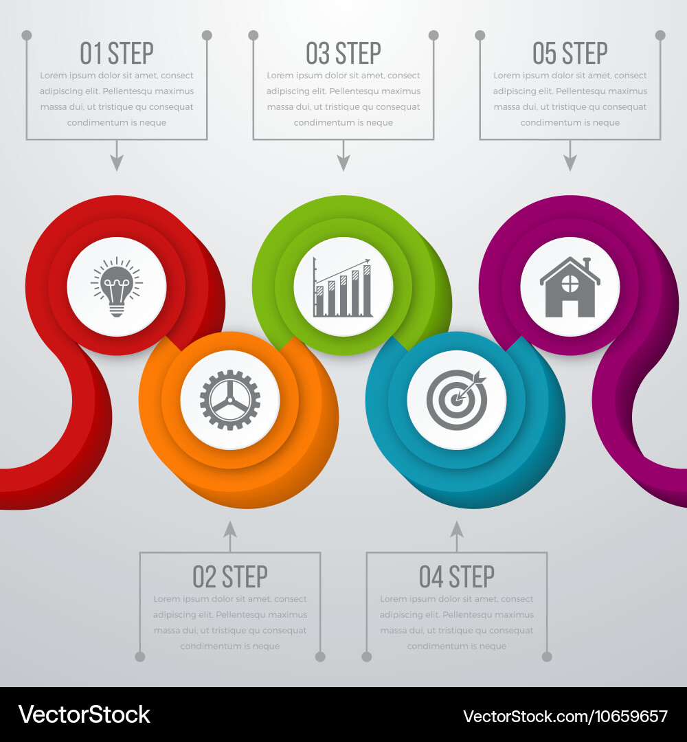 Timeline 3d infographic Royalty Free Vector Image