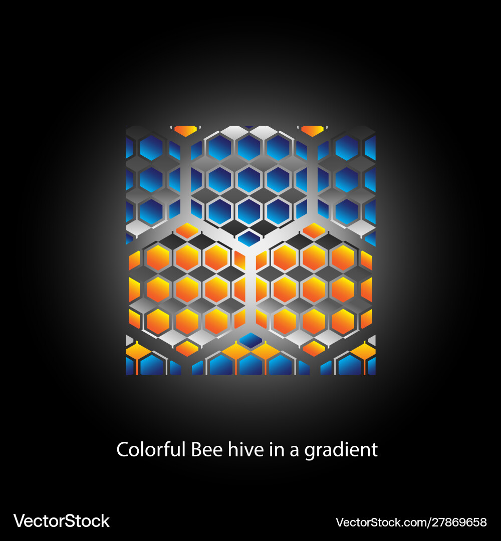 Be hive template Royalty Free Vector Image - VectorStock