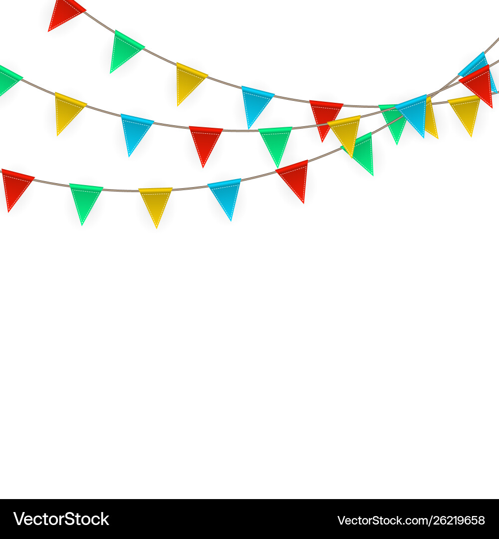 Celebration carnival party background with flags Vector Image