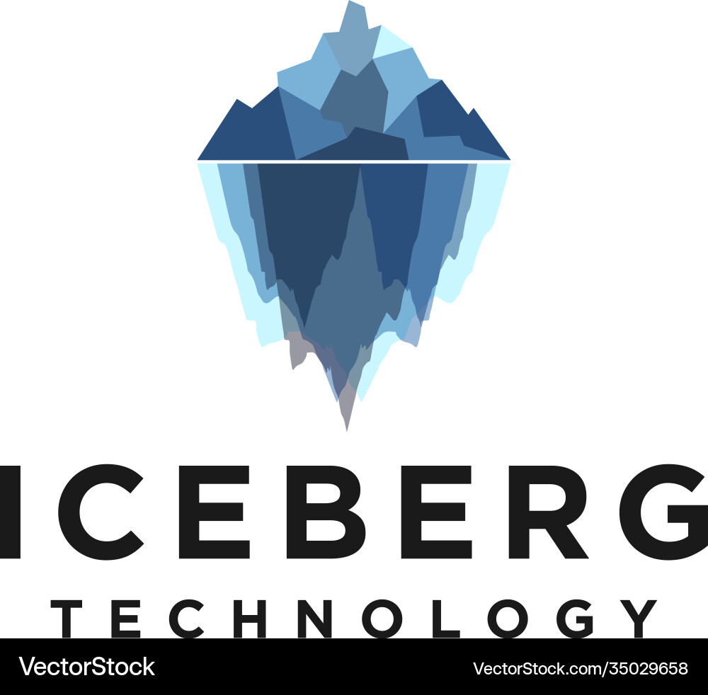 Deep web logo iceberg for modern business Vector Image
