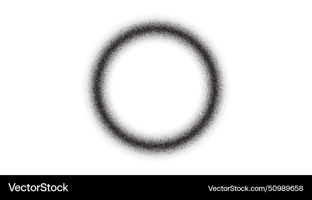 Dot noise circle frame Royalty Free Vector Image