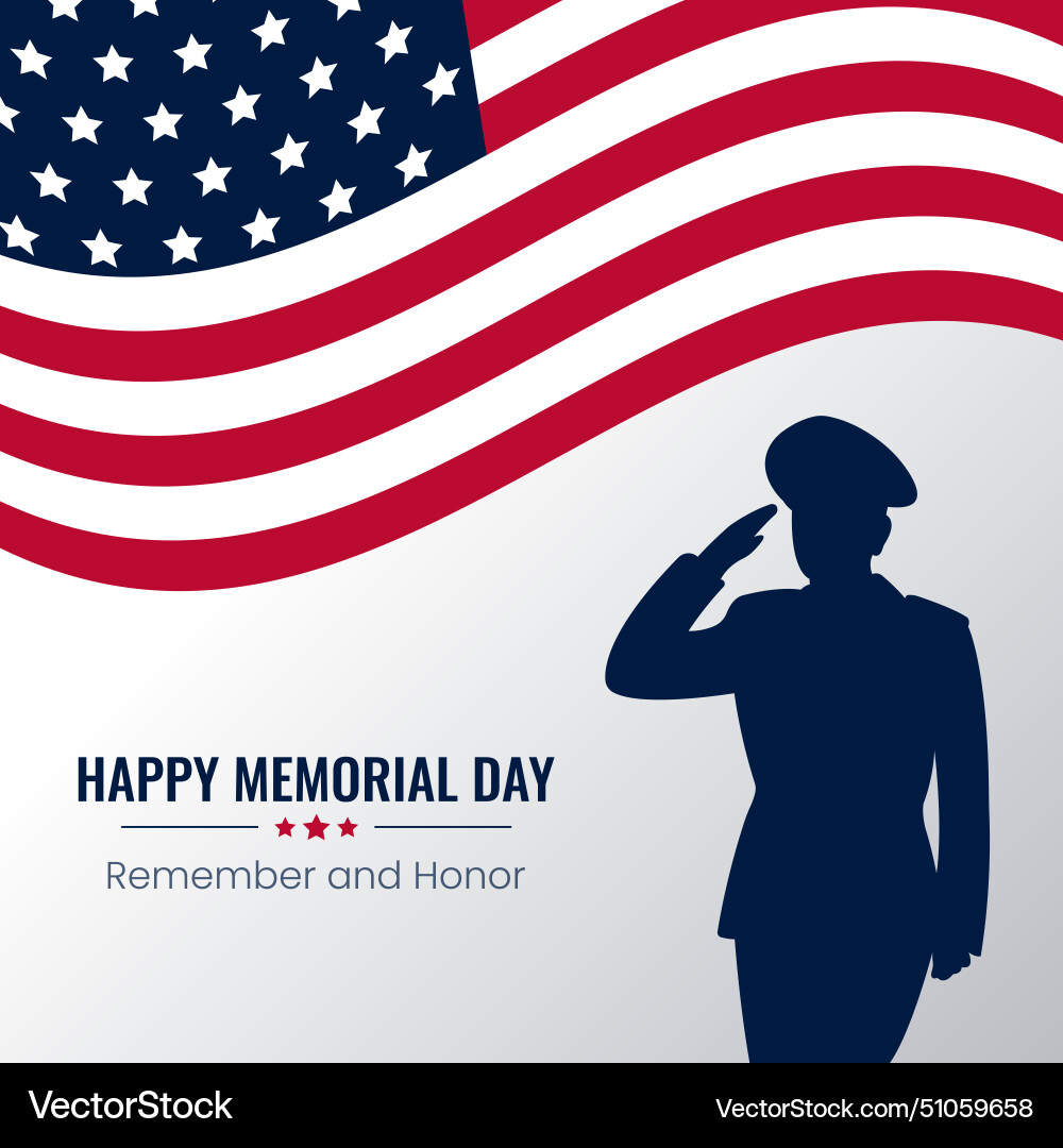 Memorial day banner26 Royalty Free Vector Image