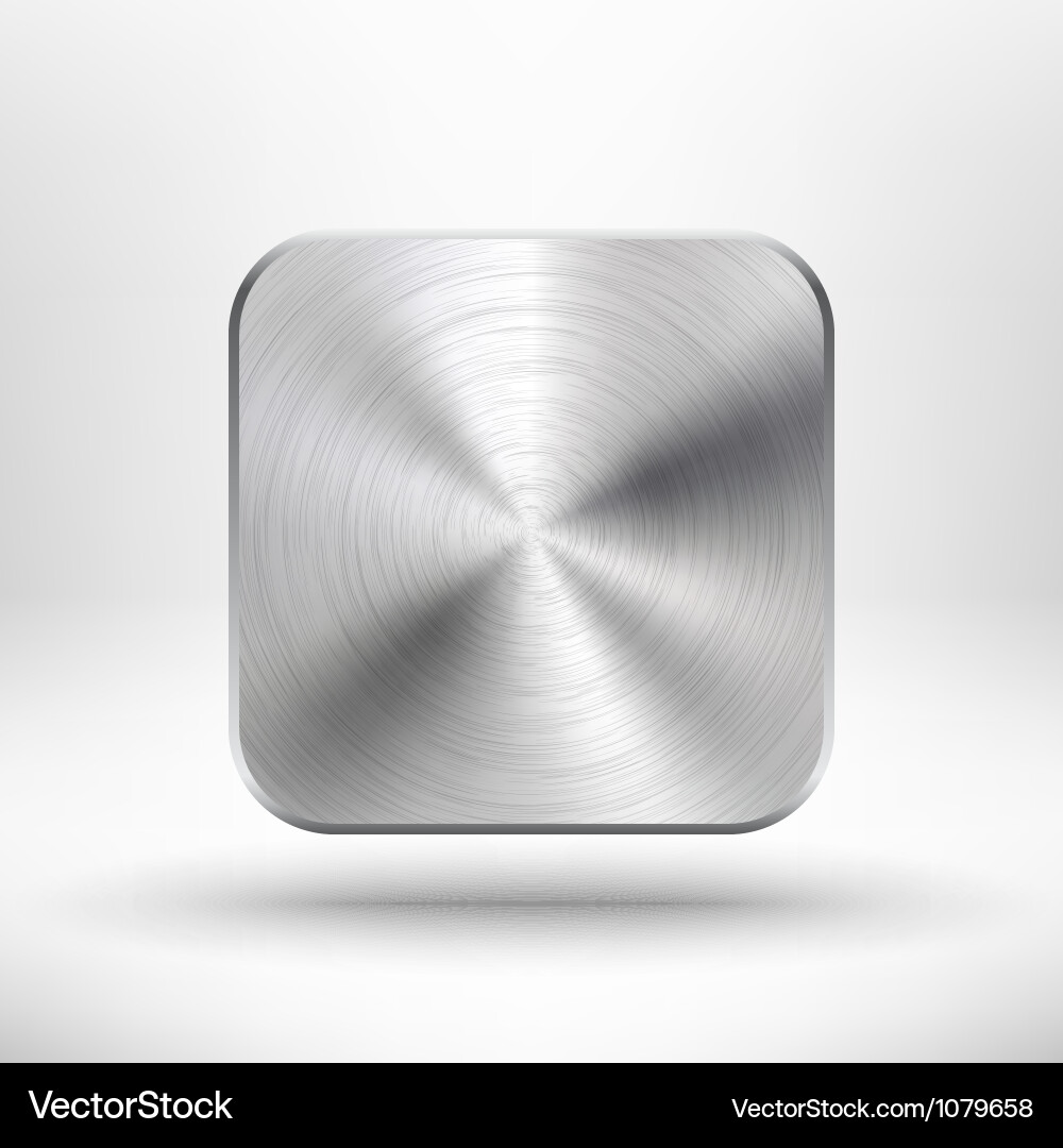 Modern Metallic App Icon Royalty Free Vector Image