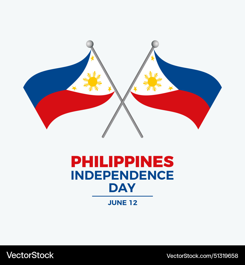 Philippines independence day poster Royalty Free Vector