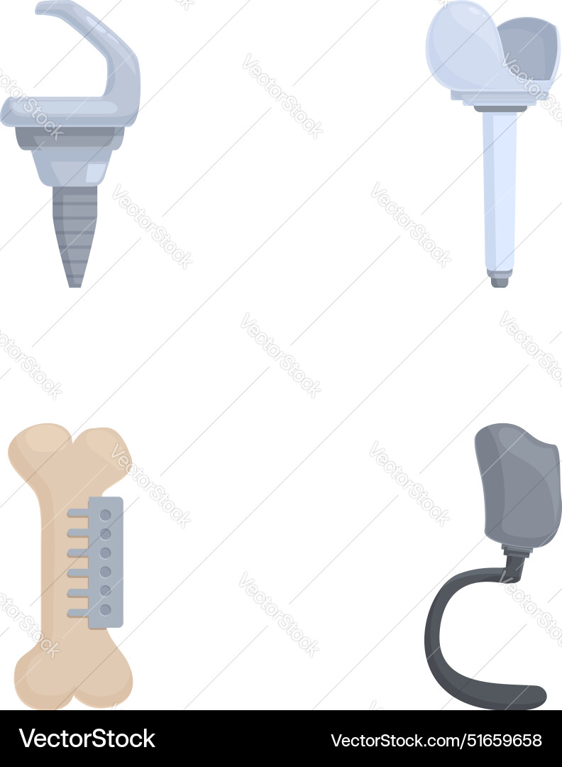 Prosthetic and implantable medical devices set Vector Image