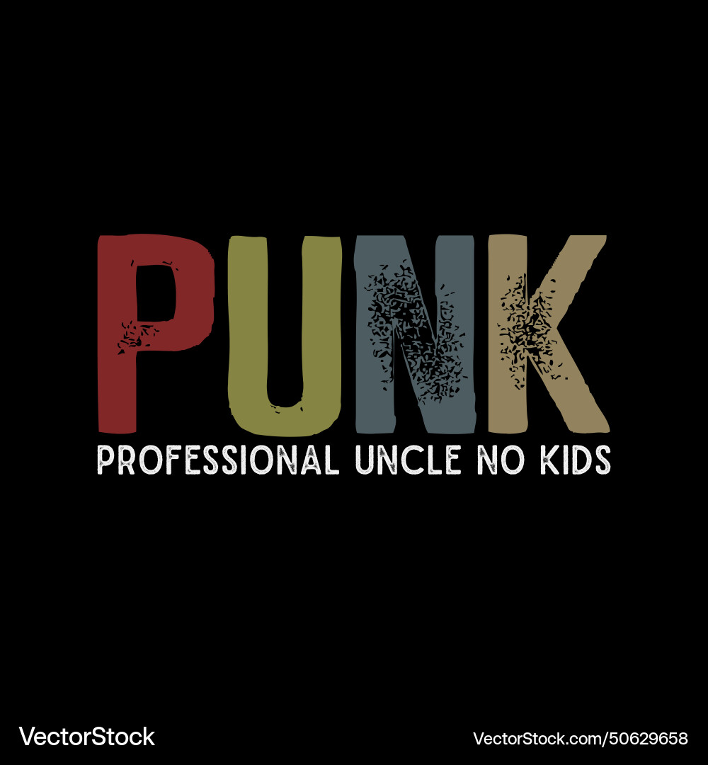 Punk professional uncle no kids Royalty Free Vector Image