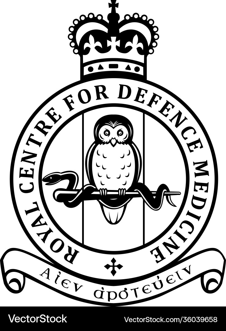 Royal centre for defence medicine rcdm crest Vector Image