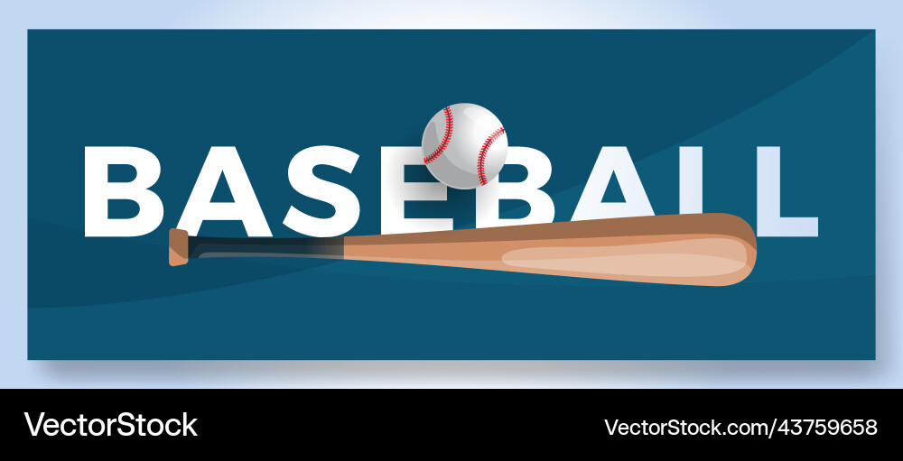 Typography word baseball logo sport logotype Vector Image