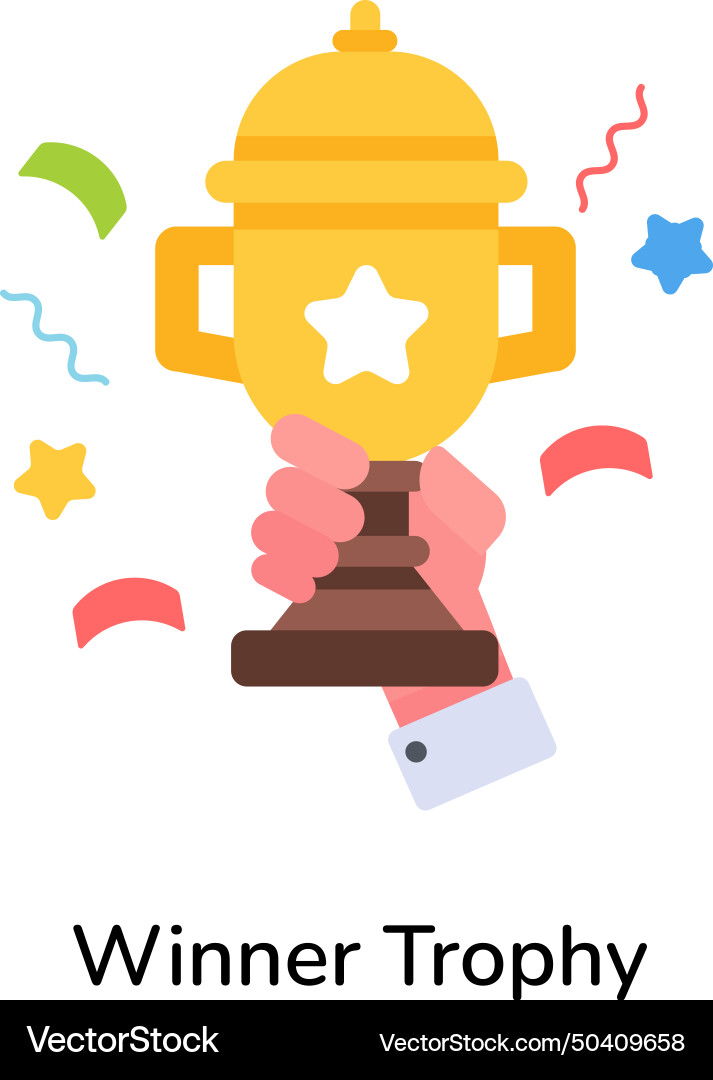 Winner trophy Royalty Free Vector Image - VectorStock
