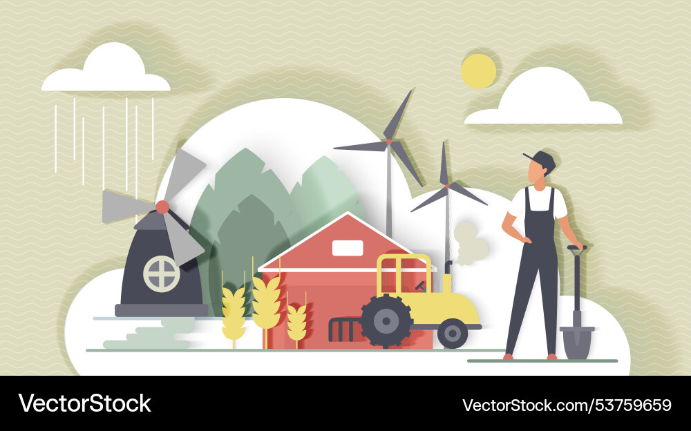Green sustainable resources and agricultural Vector Image
