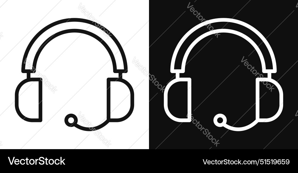 Headset icon Royalty Free Vector Image - VectorStock