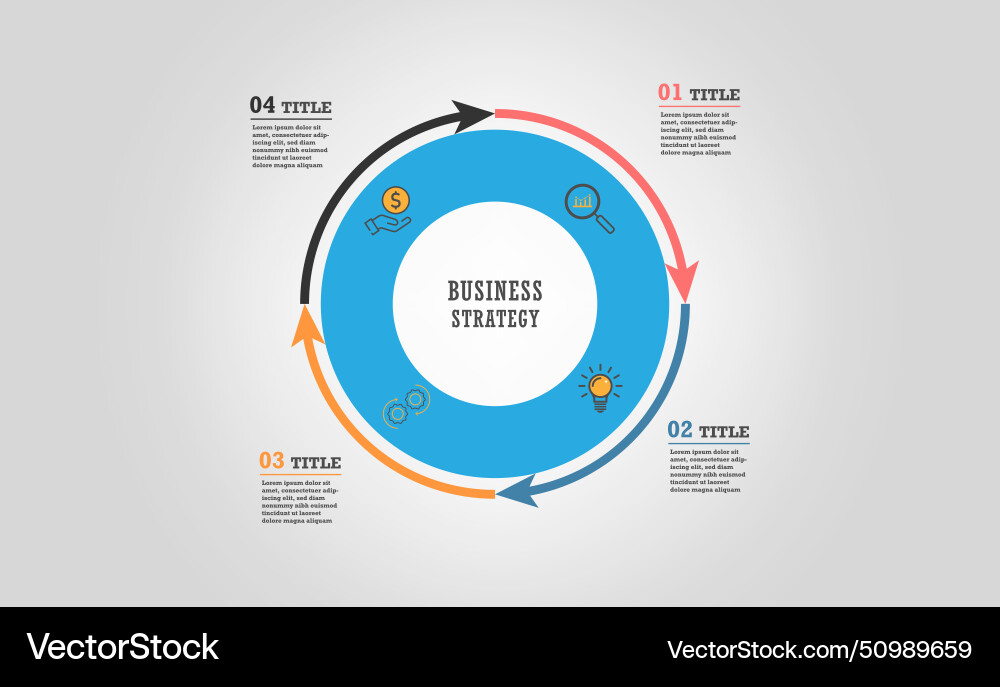 Pie chart of percentage infographics Royalty Free Vector