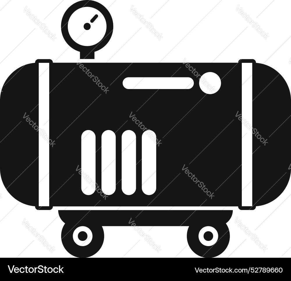 Air compressor with manometer showing pressure Vector Image