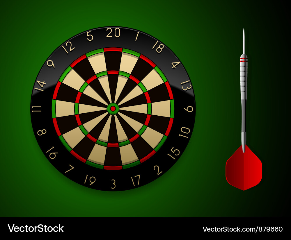 Dart board Royalty Free Vector Image - VectorStock