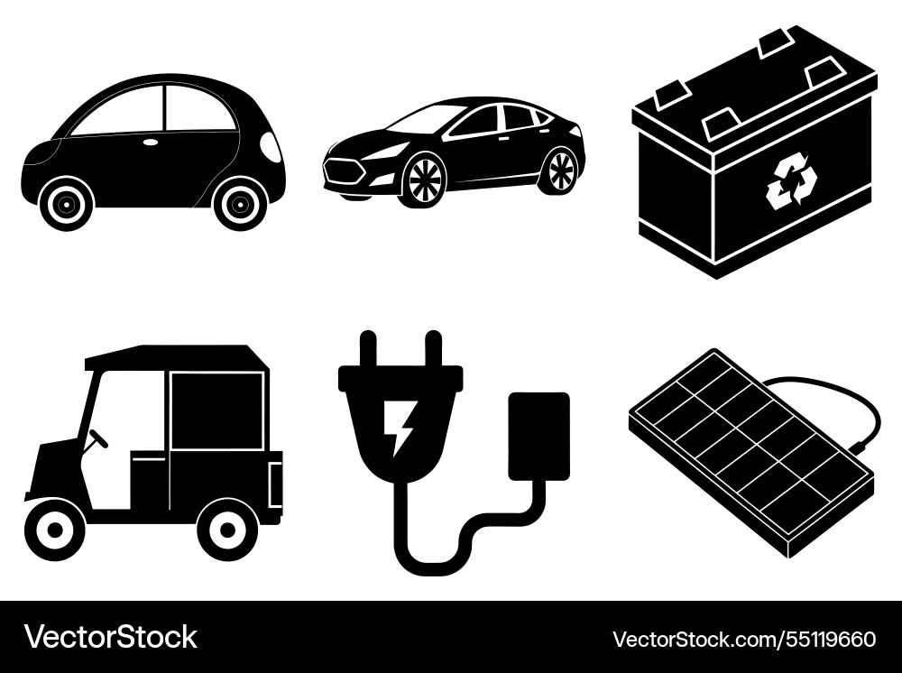 Electric vehicles energy-efficient sustainability Vector Image