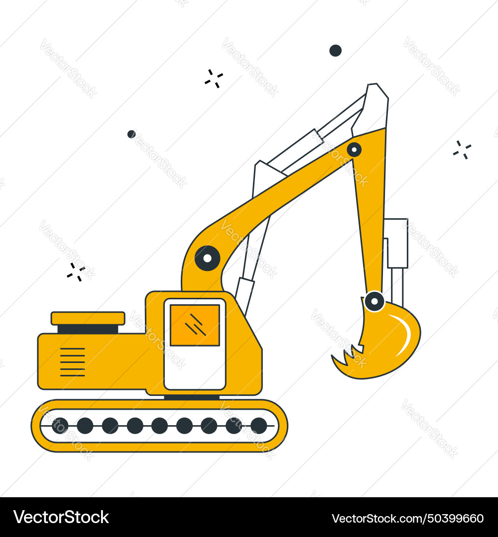 Excavator icon design Royalty Free Vector Image