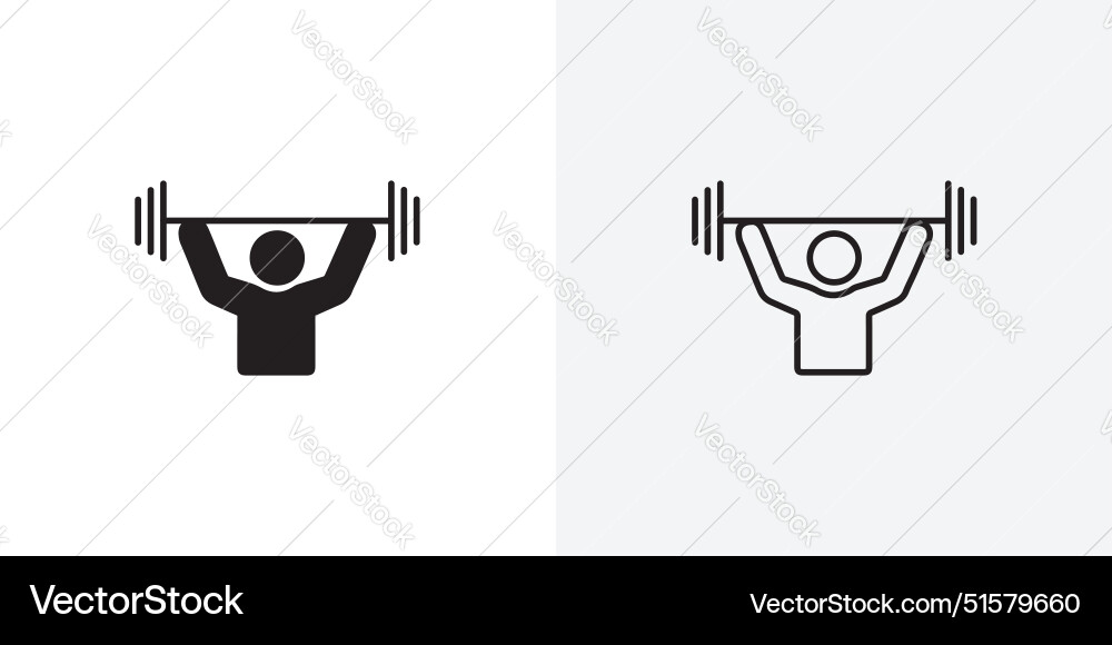 Fitness exercise icon set Royalty Free Vector Image