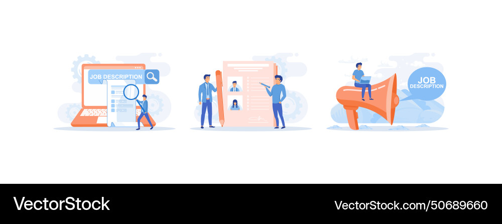 Job description recruitment headhunting document Vector Image