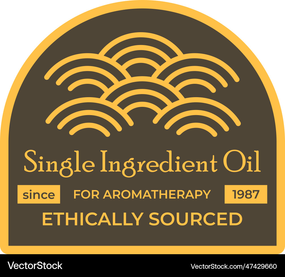Single ingredient oil for aromatherapy labels Vector Image