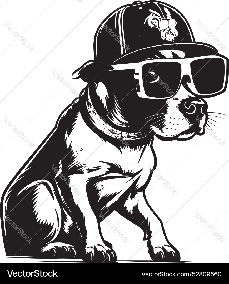 Skateboard sidekick dog on symbol Royalty Free Vector Image