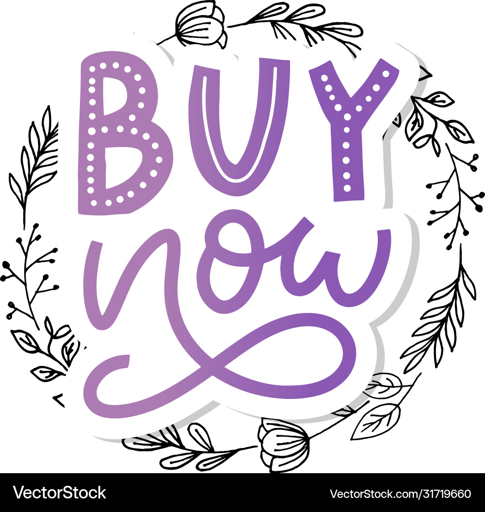 Slogan buy now letter for web background design Vector Image