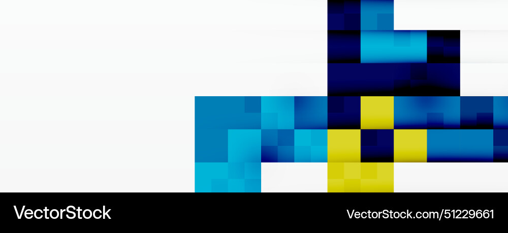 A blue and yellow checkered pattern on white Vector Image