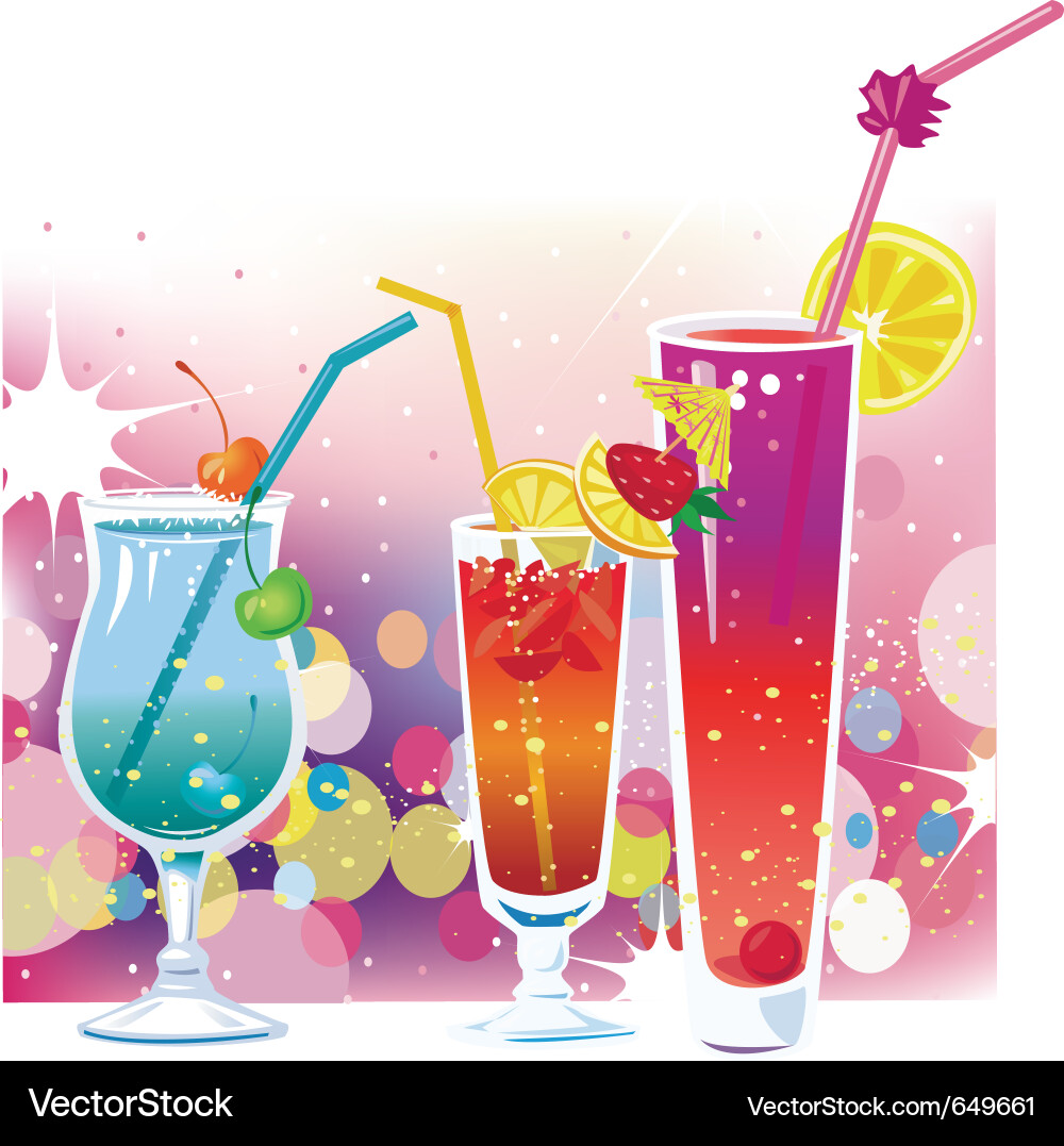 Cocktails Royalty Free Vector Image - VectorStock